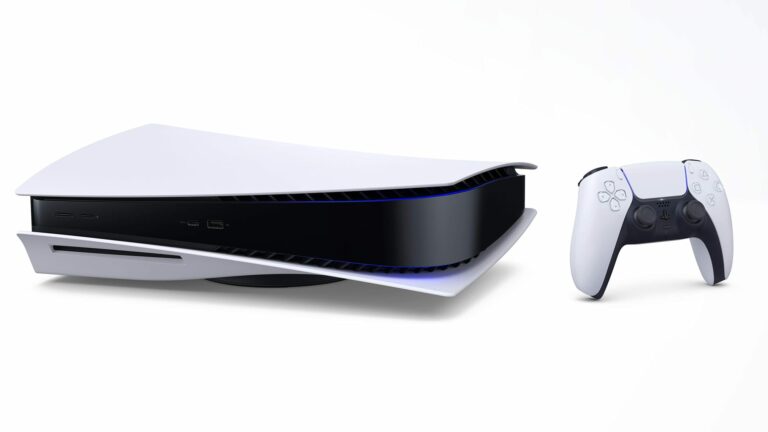PS5: Bild zeigt beide Versionen der PlayStation 5 liegend