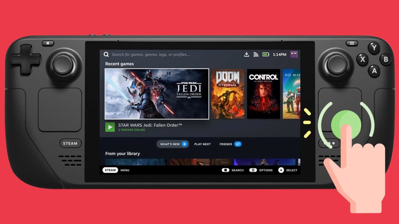 Steam Deck: Trackpad und Gyroskop-Kontrolle im Video vorgestellt