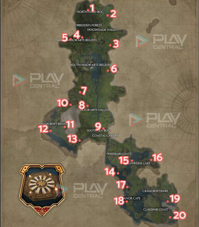 Alle 20 Landeplattformen in Hogwarts Legacy: Plattformen mit Fundort ...