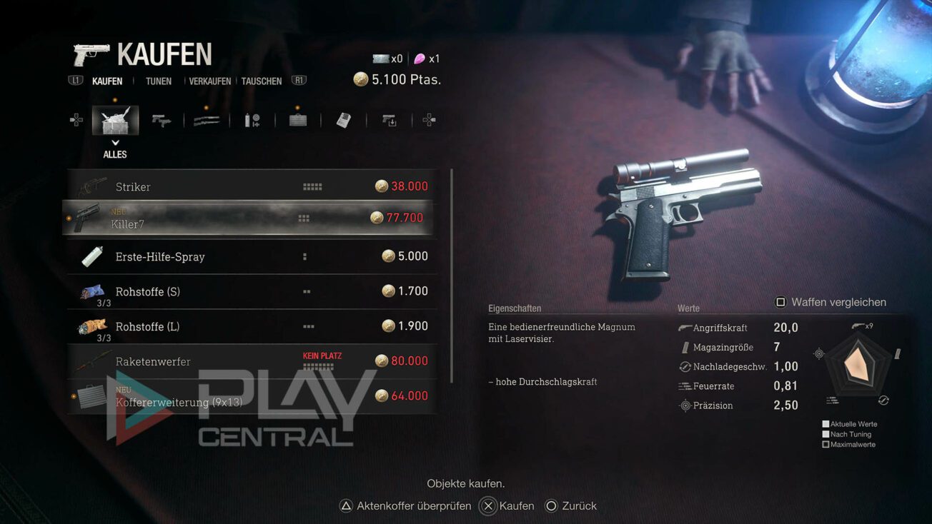 Desert Eagle Killer7 finden in Resident Evil 4 Remake