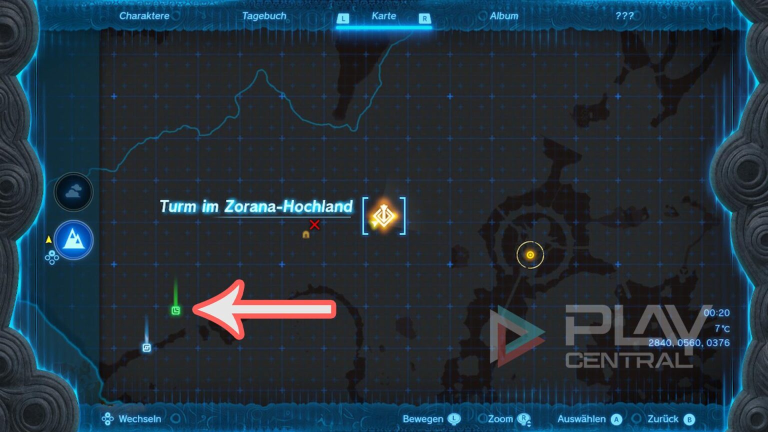Dorf der Zora & Zorana-Hochland-Turm erreichen in Zelda Tears of the ...