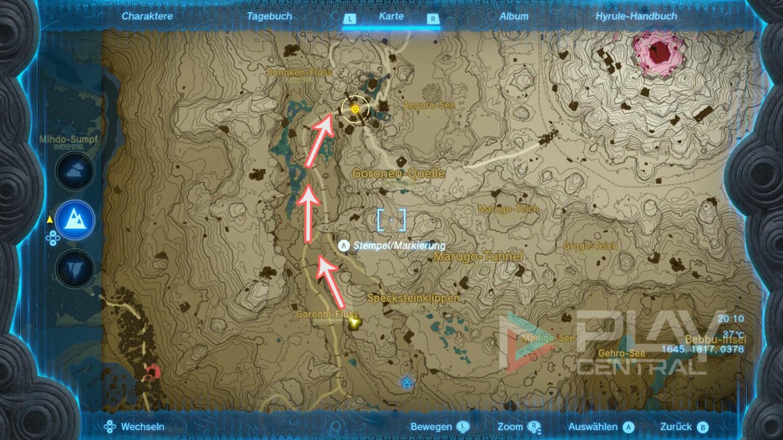 Weg ins Dorf der Goronen: Goronia - Zelda Tears of the Kingdom - Lösung