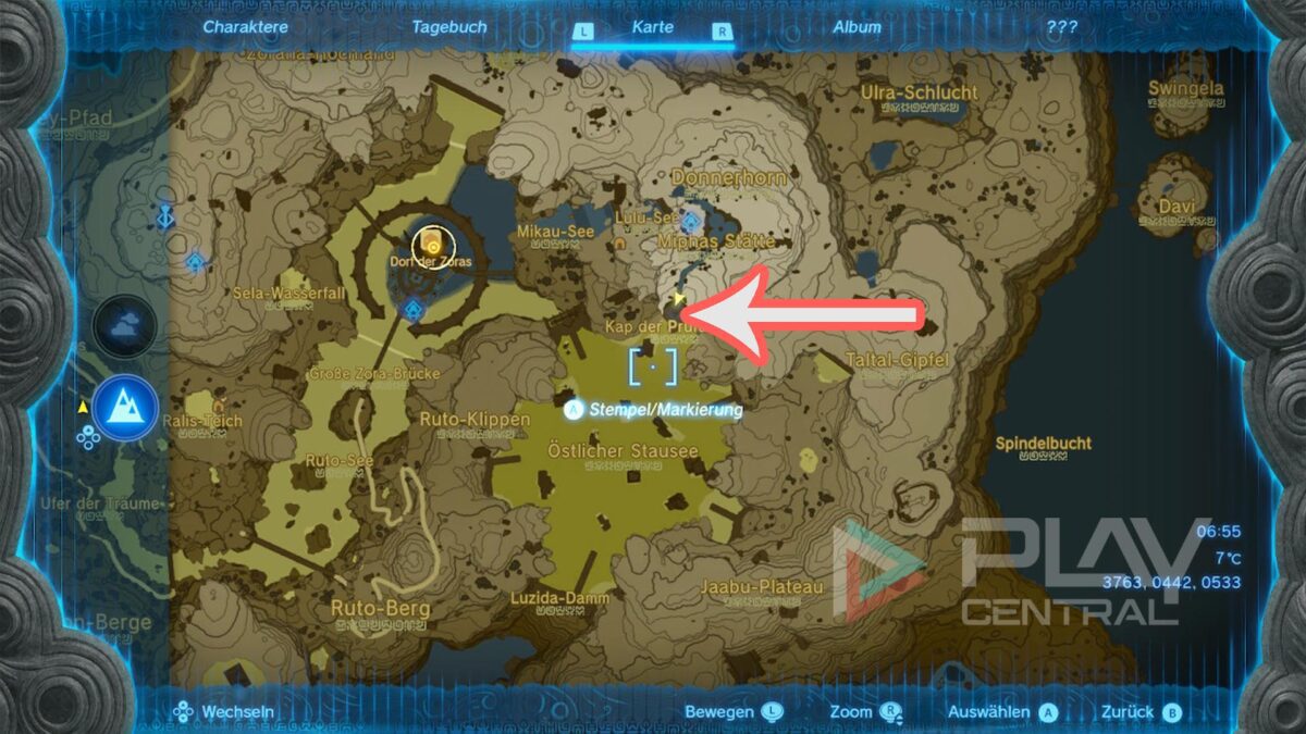 Zora-Rüstung, Helm und Beinschutz finden in Zelda: Tears of the Kingdom