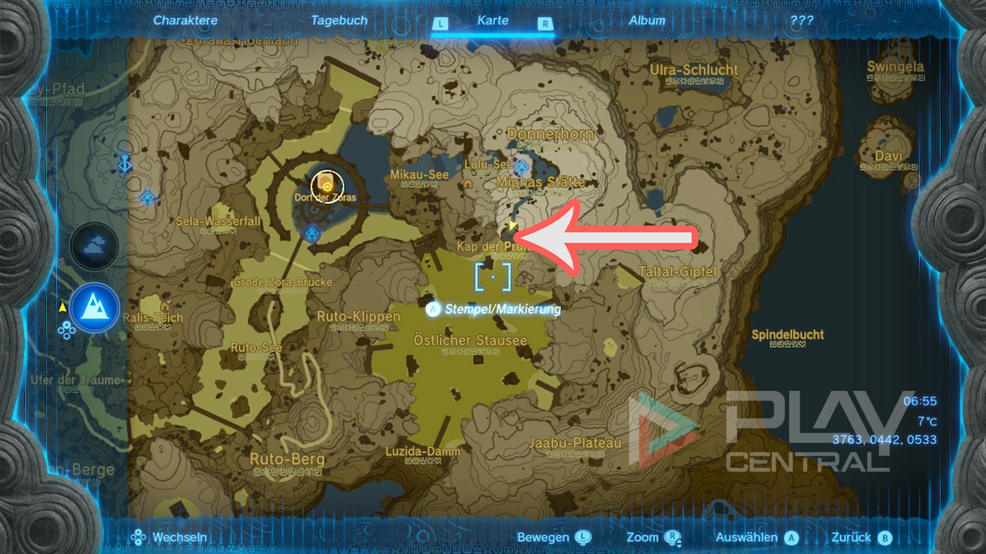 Zora-Rüstung, Helm und Beinschutz finden in Zelda: Tears of the Kingdom