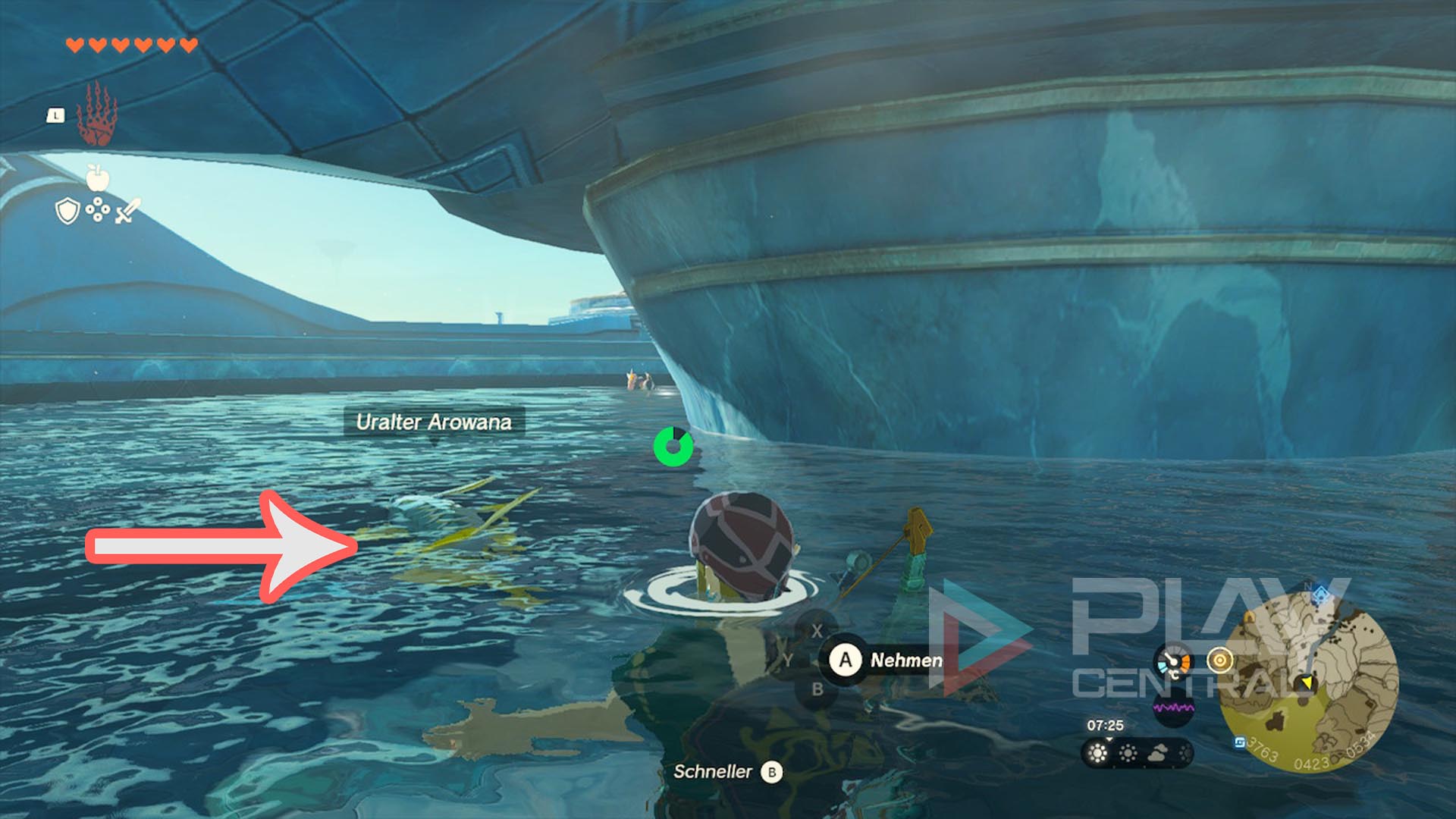 Zora-Rüstung, Helm und Beinschutz finden in Zelda: Tears of the Kingdom