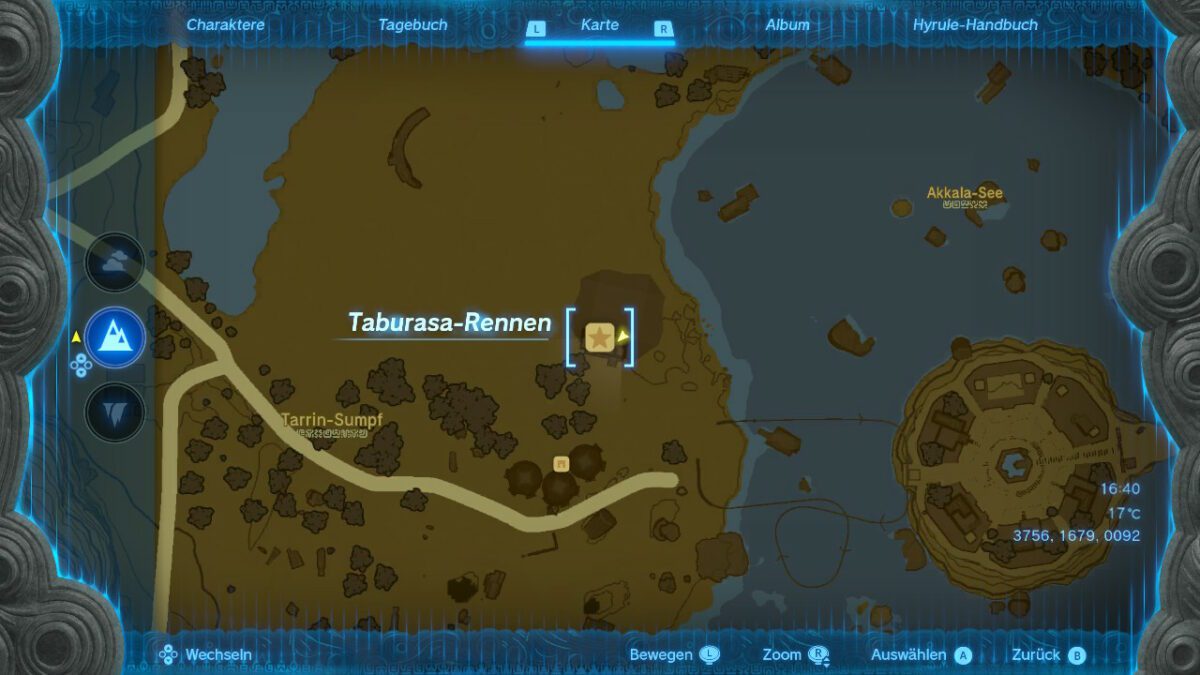 Taburasa in Tears of the Kingdom: Teilnahme am Taburasa-Rennen, Anfänger- und Expertenstrecke