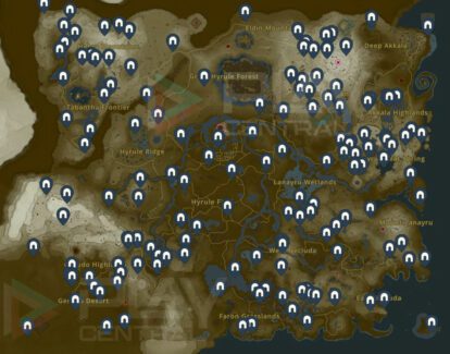 Alle 400 Höhlen in Zelda: Tears of the Kingdom auf der Karte