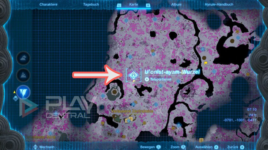 Gigama auf Map in Zelda: Totk - Tipps für den Kampf gegen das Monster