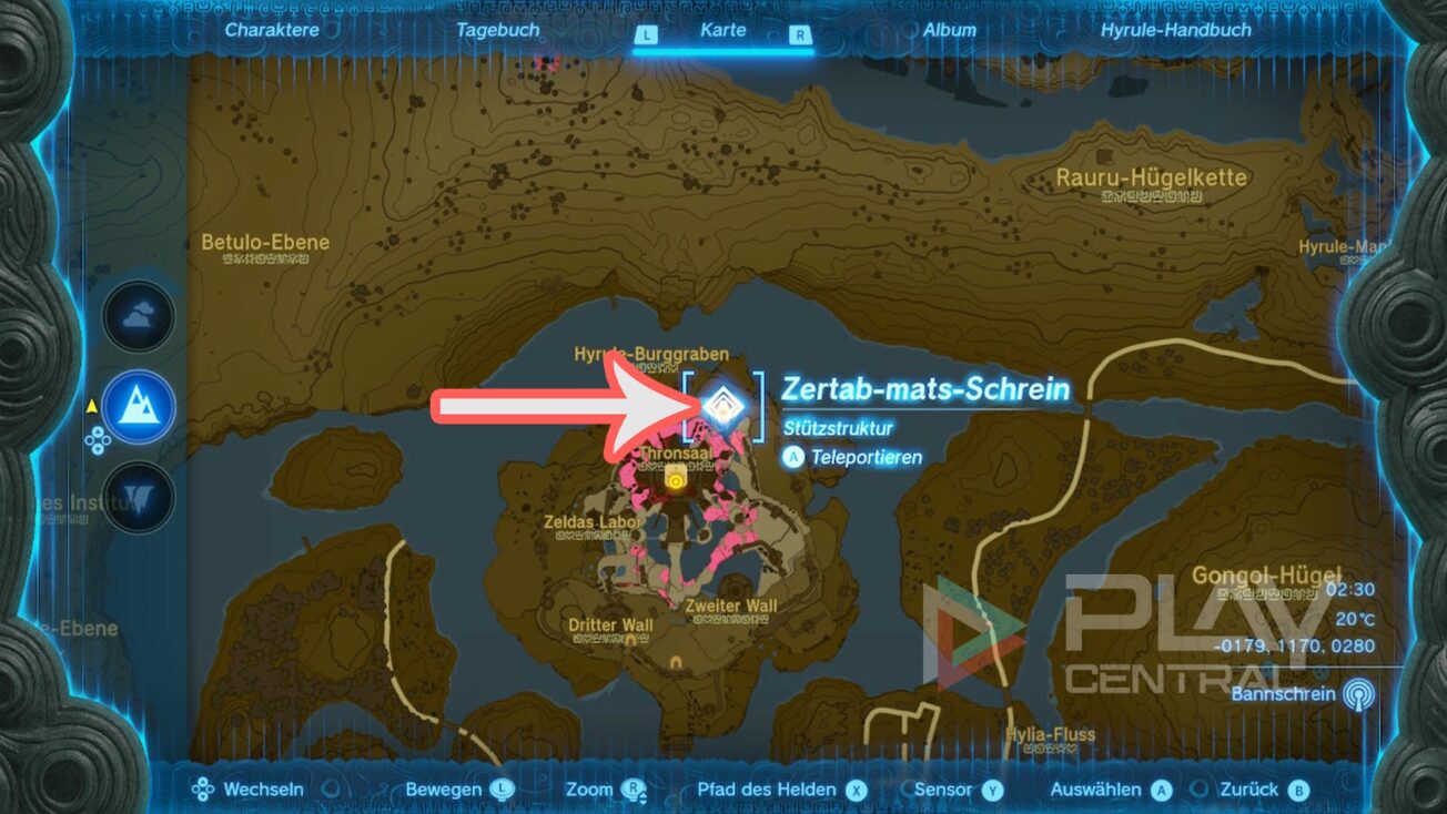 Zertab-mats-Schrein lösen in Zelda Tears of the Kingdom (TotK)