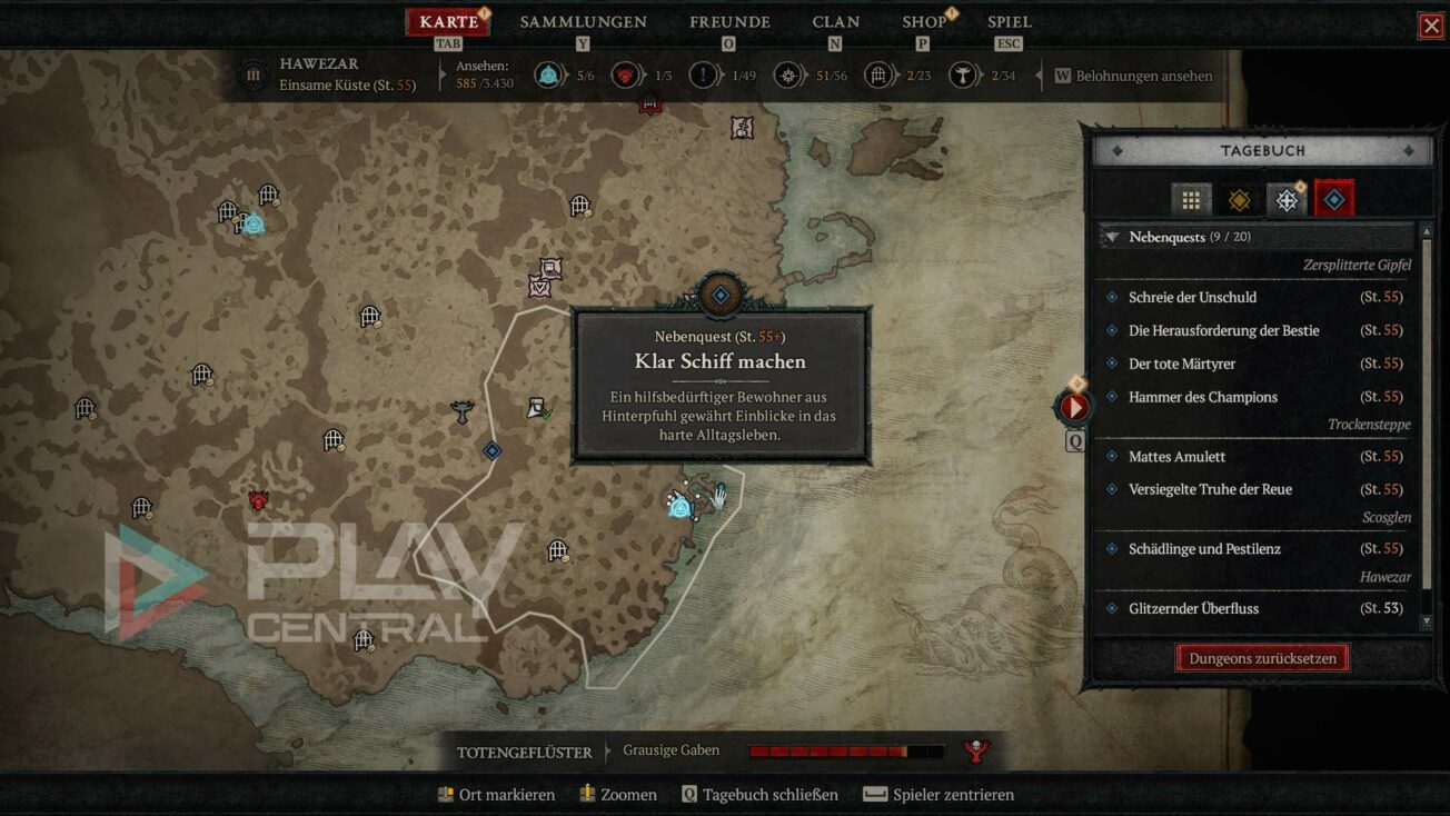 Alle 213 Nebenquests der einzelnen Gebiete in Diablo 4 als deutsche Liste