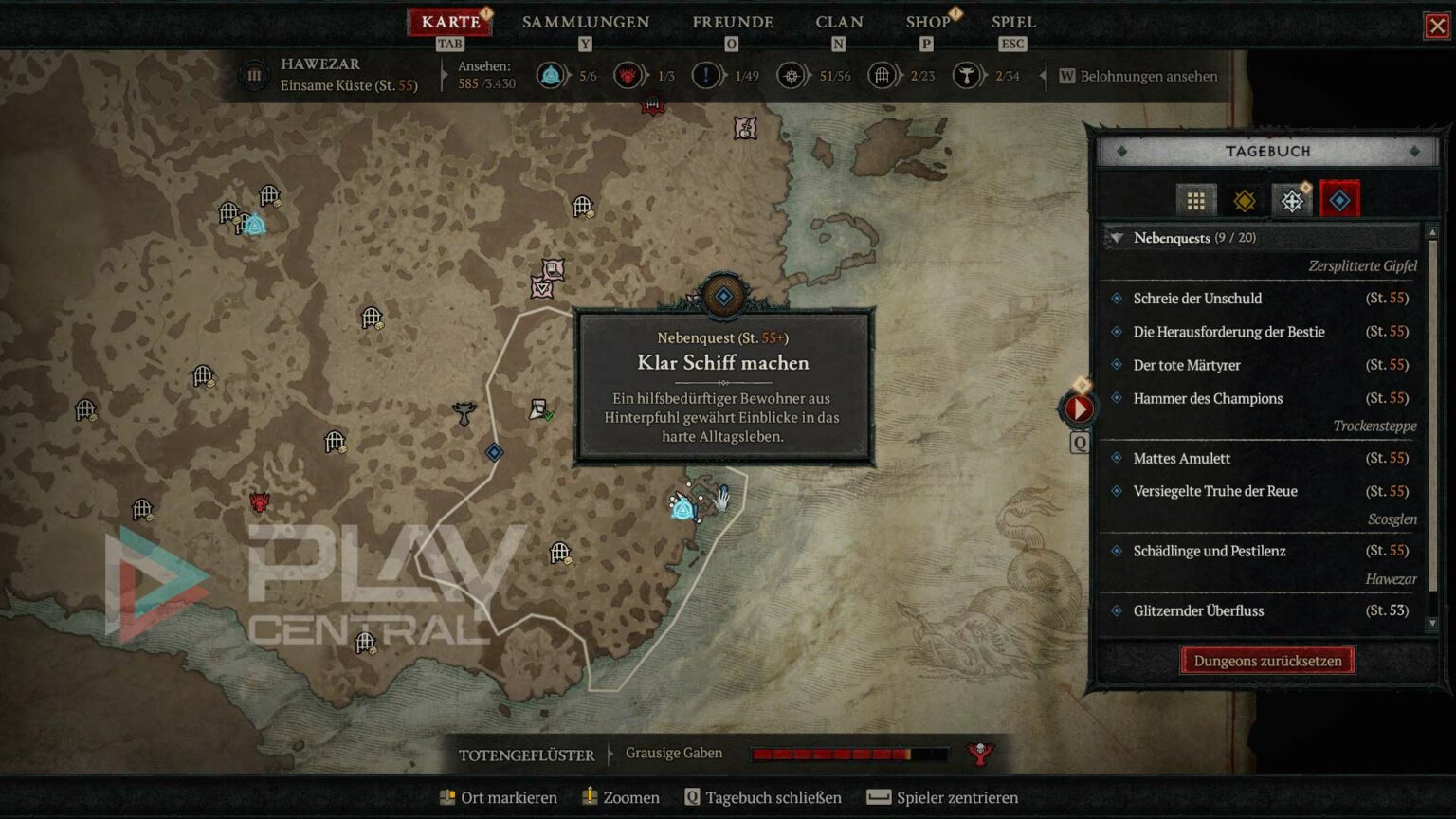 Alle 213 Nebenquests der einzelnen Gebiete in Diablo 4 als deutsche Liste