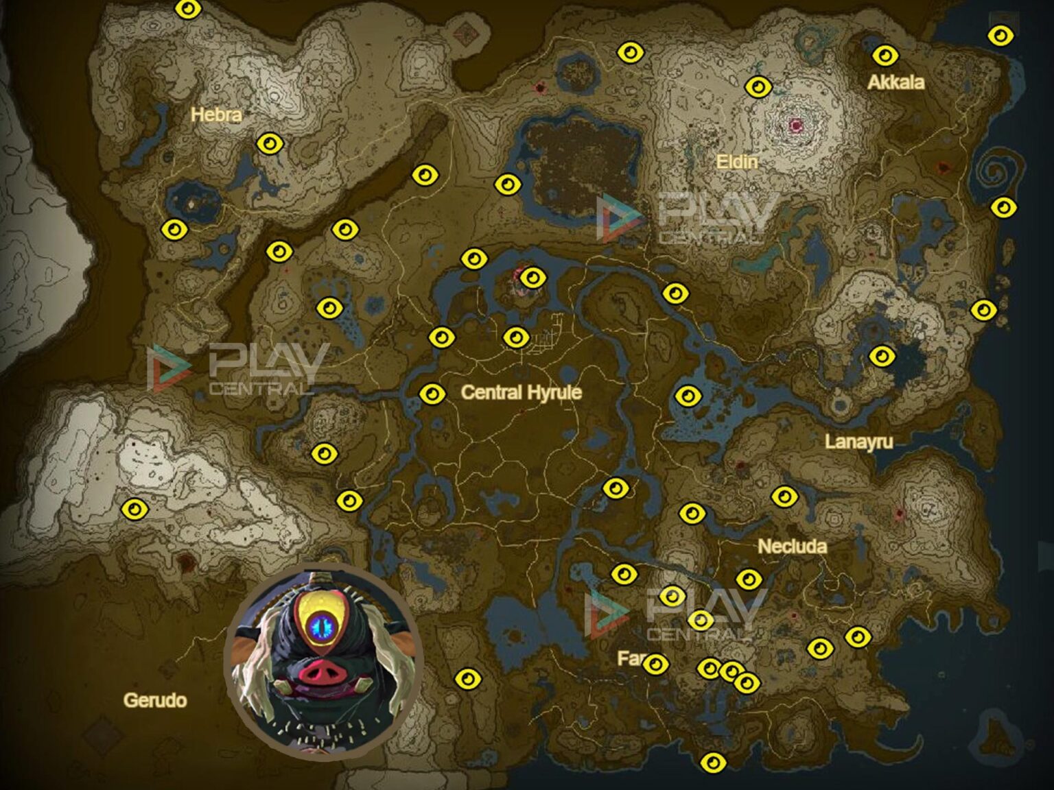 Alle Hinox Locations auf einer Karte: Fundort und Kampftipps - TotK