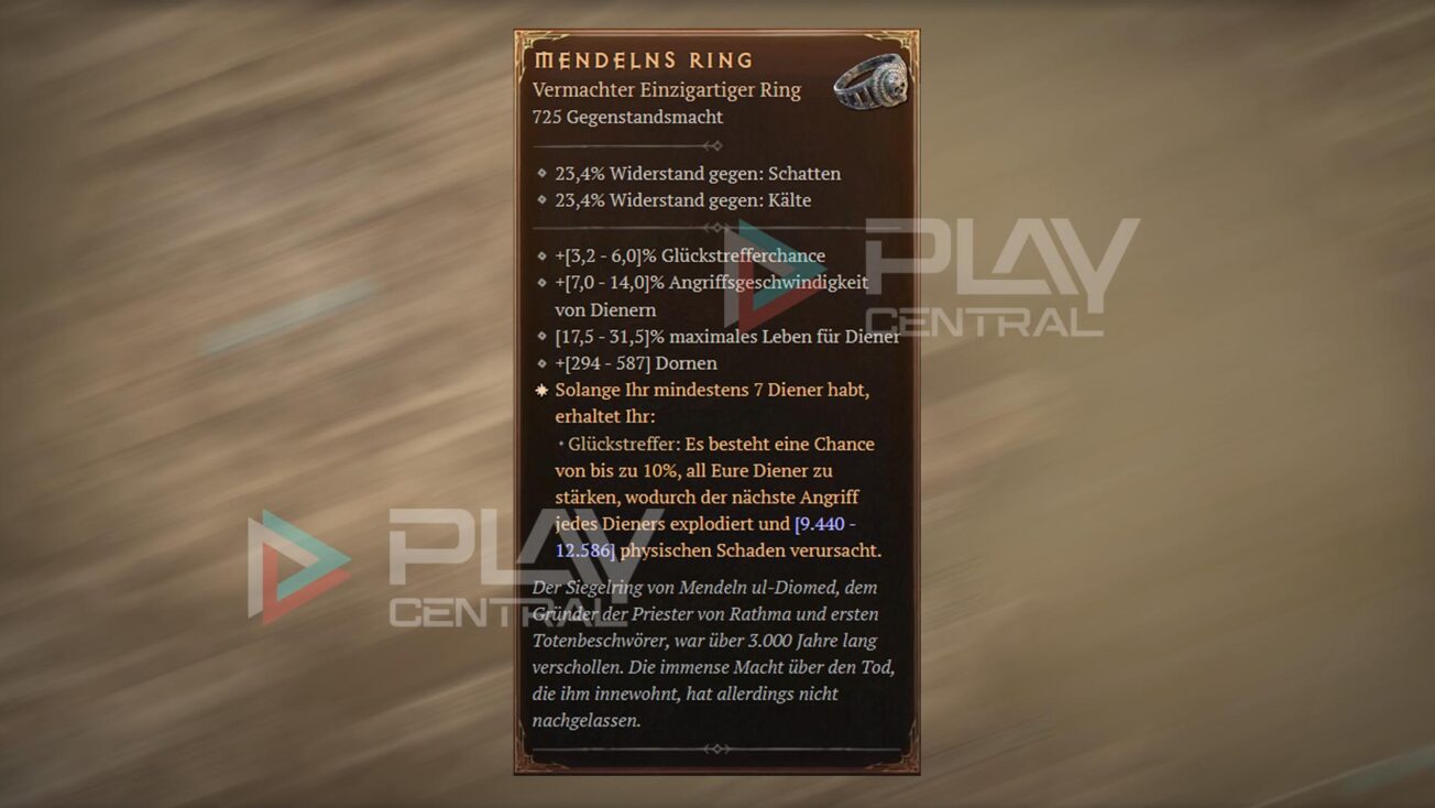 Mendelns Ring in Diablo 4 finden: Bester Nekromanten-Ring?