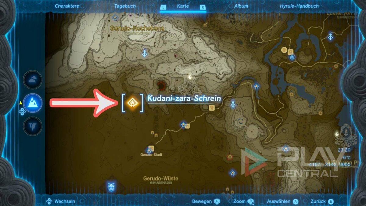 Kudani-zara-Schrein in Totk lösen, so geht's Überbrückender Sand