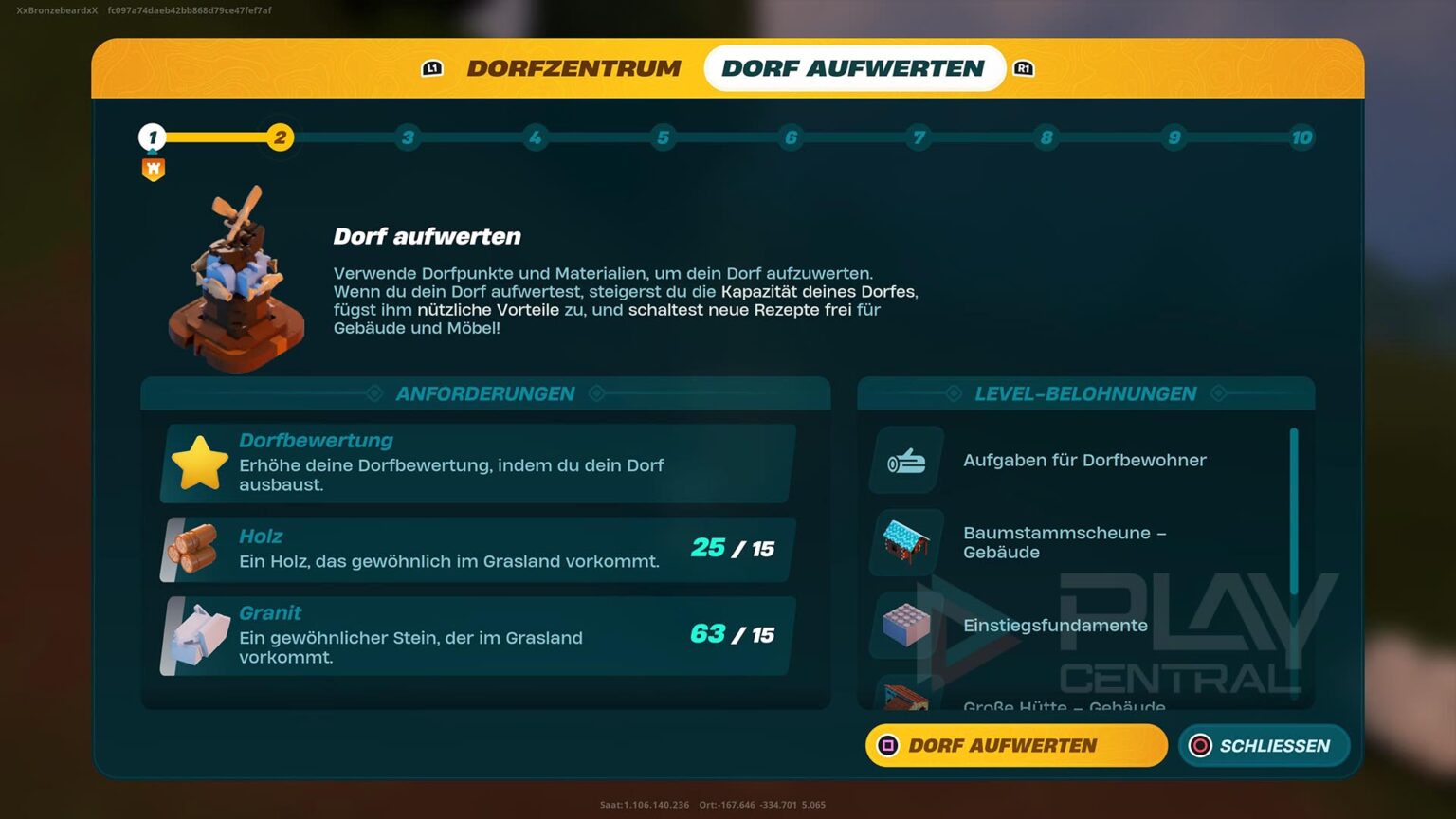 Dorf aufwerten in LEGO Fortnite: Level 10 Upgrade schnell freischalten ...
